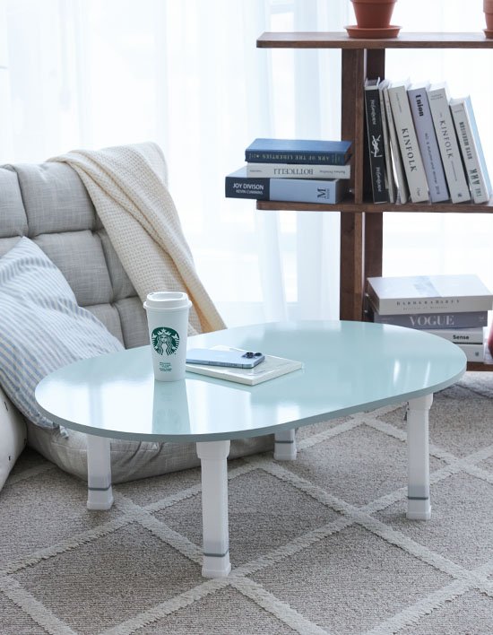 [스토리퍼니쳐] 4단높이조절 유광 e0 LPM 밀러 타원 테이블 900 7종 (택1) - 마켓컬리